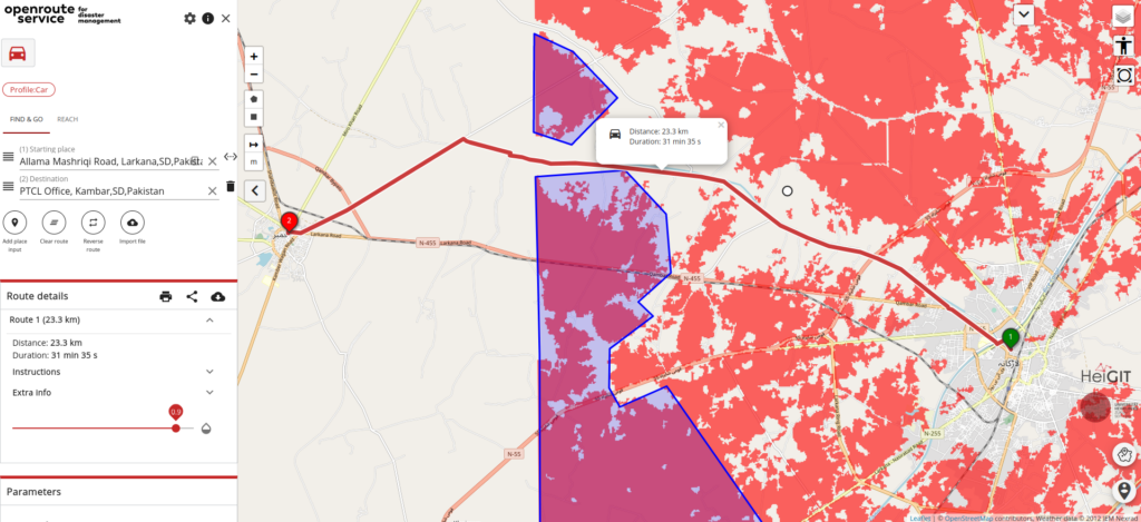 Disaster openrouteservice response to Pakistan flooding | Heidelberg ...